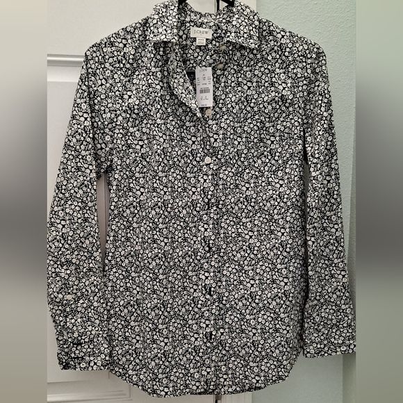 J. Crew | Shirts | J Crew Slim Secret Wash Cotton Poplin Mens Floral Dress Shirt Size Xxsmall ...
